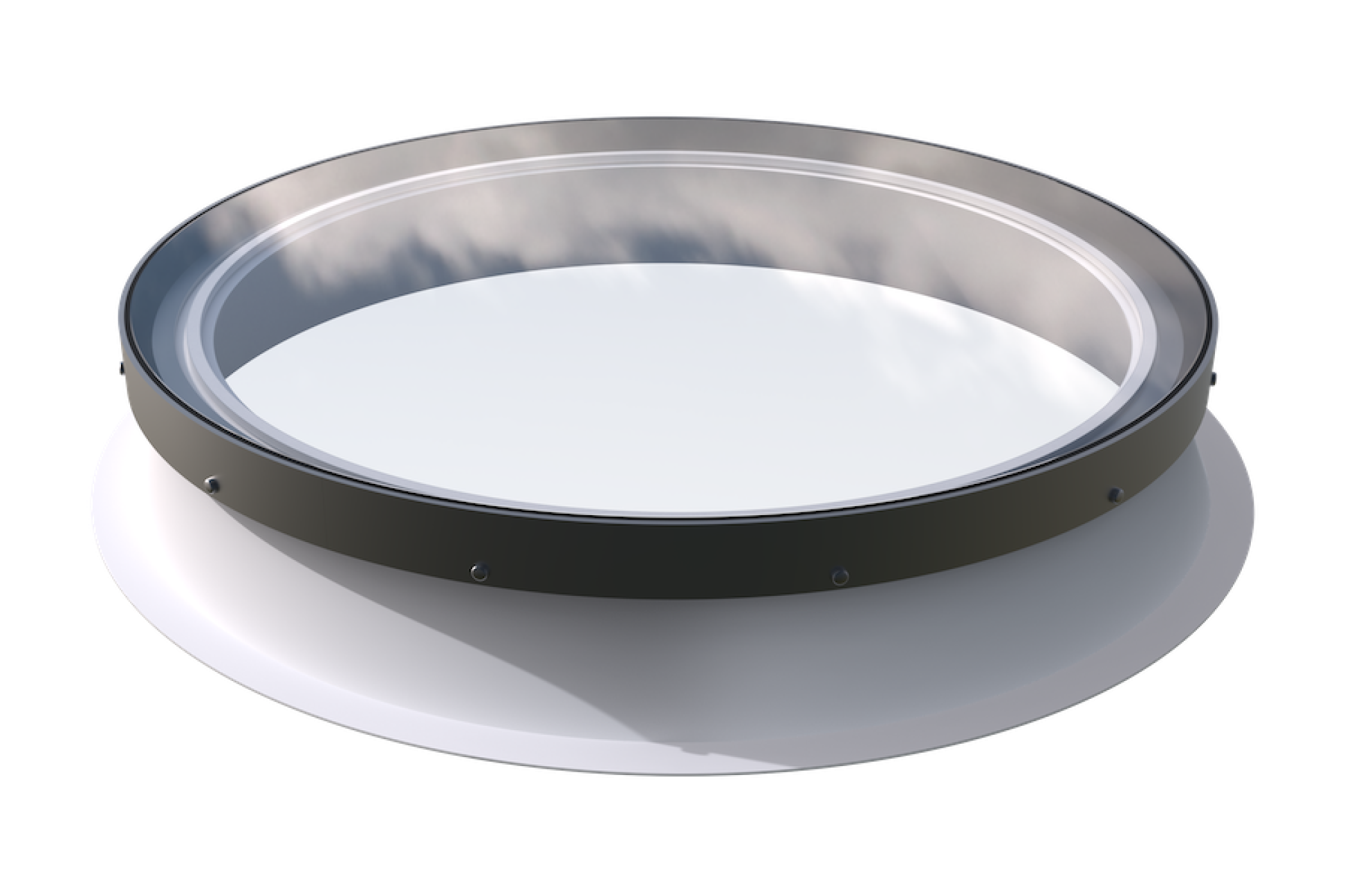 Circular Glass Glazed Skylight Unit With GRP Kerb