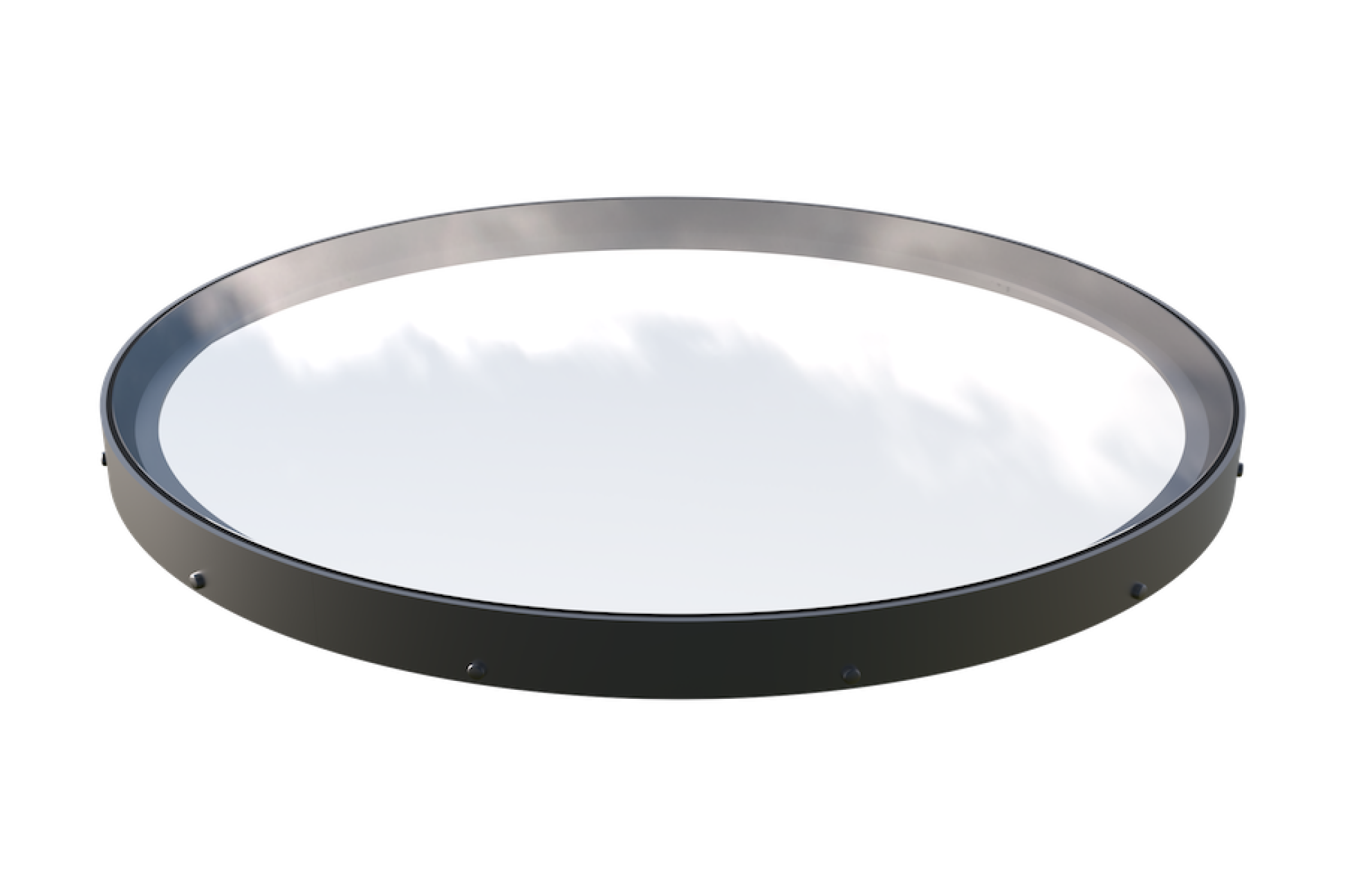 Circular Glass Glazed Skylight Unit for a Builders Upstand