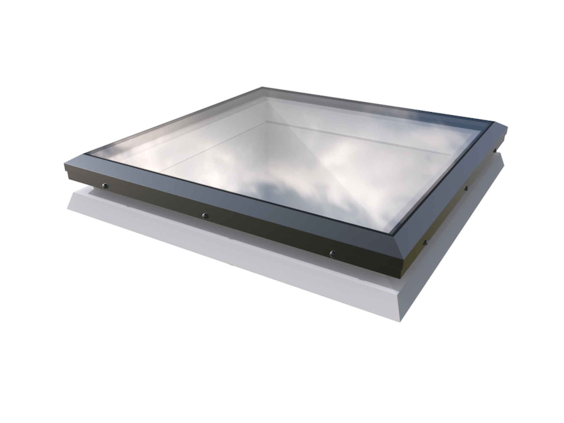 Flat Glass Skylight With Builders Kerb