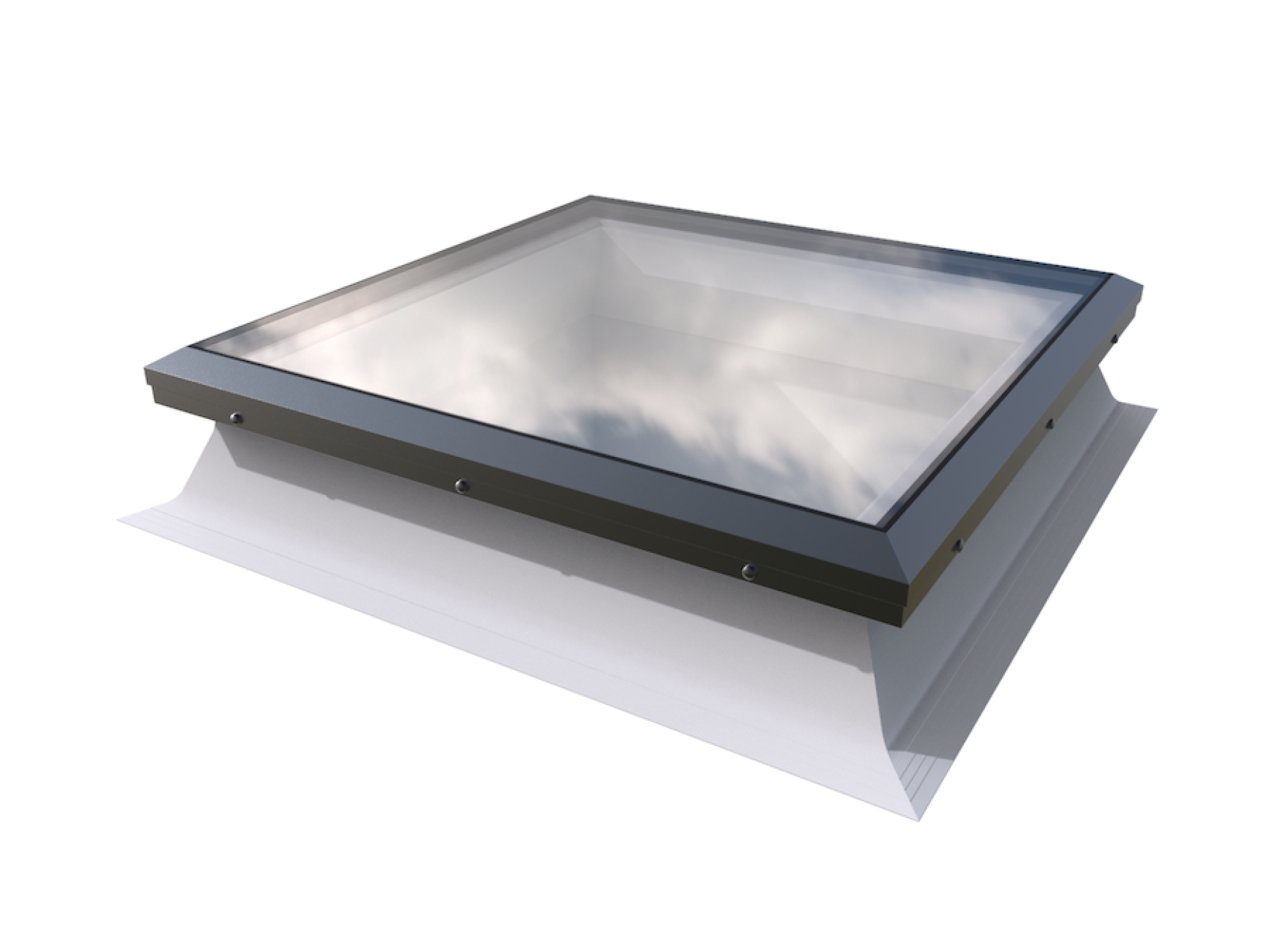 Flat Glass Skylight With 150mm PVC Kerb